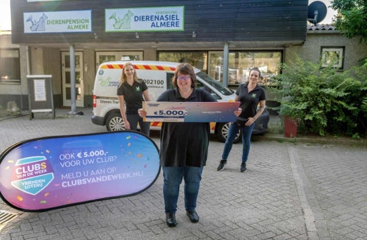 Steuntje in de rug voor Dierenasiel Almere dankzij VriendenLoterij